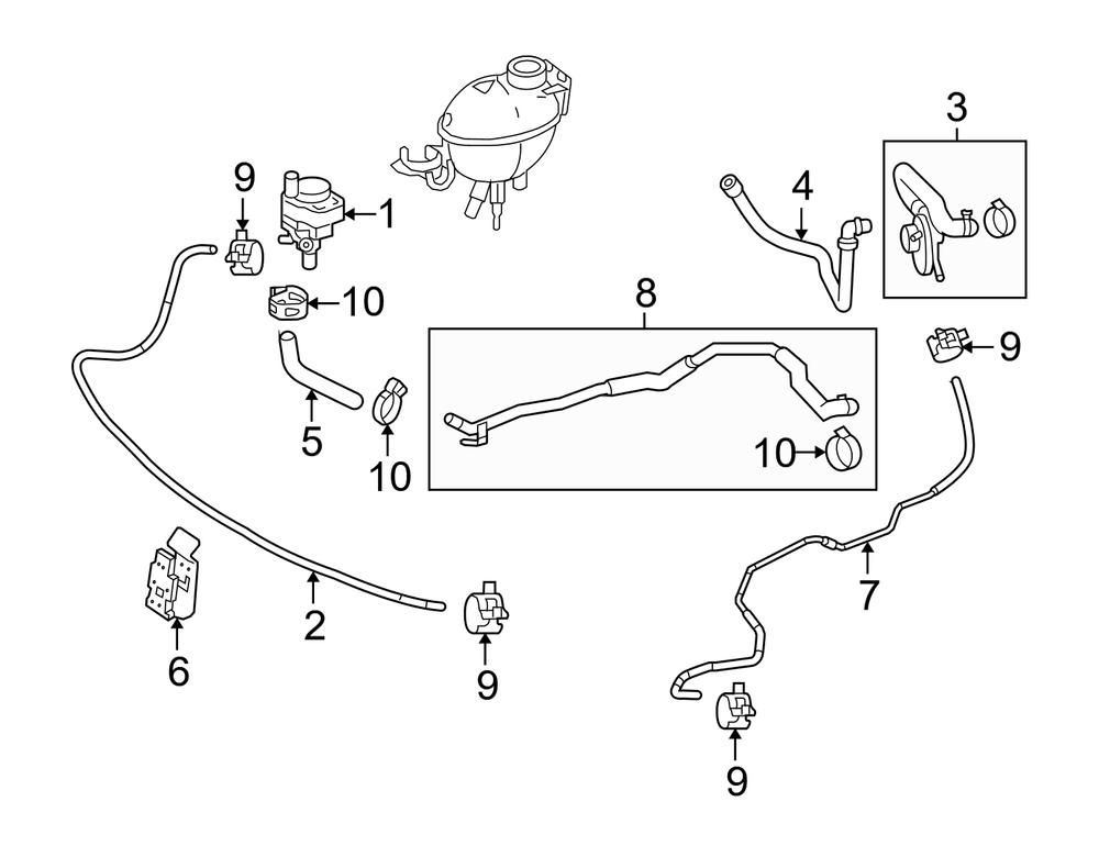Genuine Mercedes-Benz 2128300996 - Engine Coolant Hose