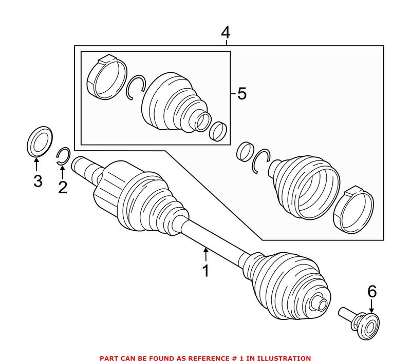 eEuroparts > Axle Shafts > Genuine BMW 31608611938 - CV Axle Assembly ...