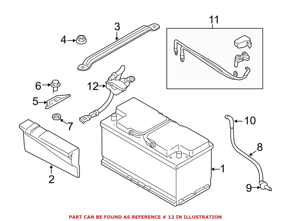 eEuroparts > Battery Cables > Genuine BMW 61219117877 - Battery Cable
