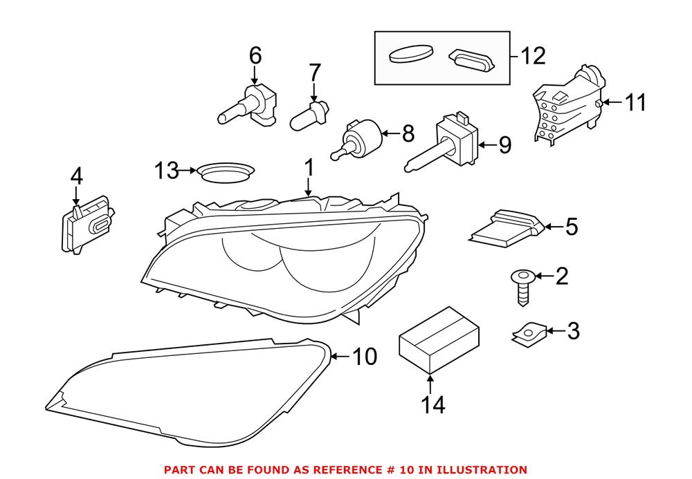 eEuroparts > Headlights > Genuine BMW 63117225237 - Headlight Gasket